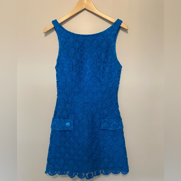 bebe | Dresses | Bebe Blue Lace 6s Gogo Style Mini Dress Like | Poshmark
